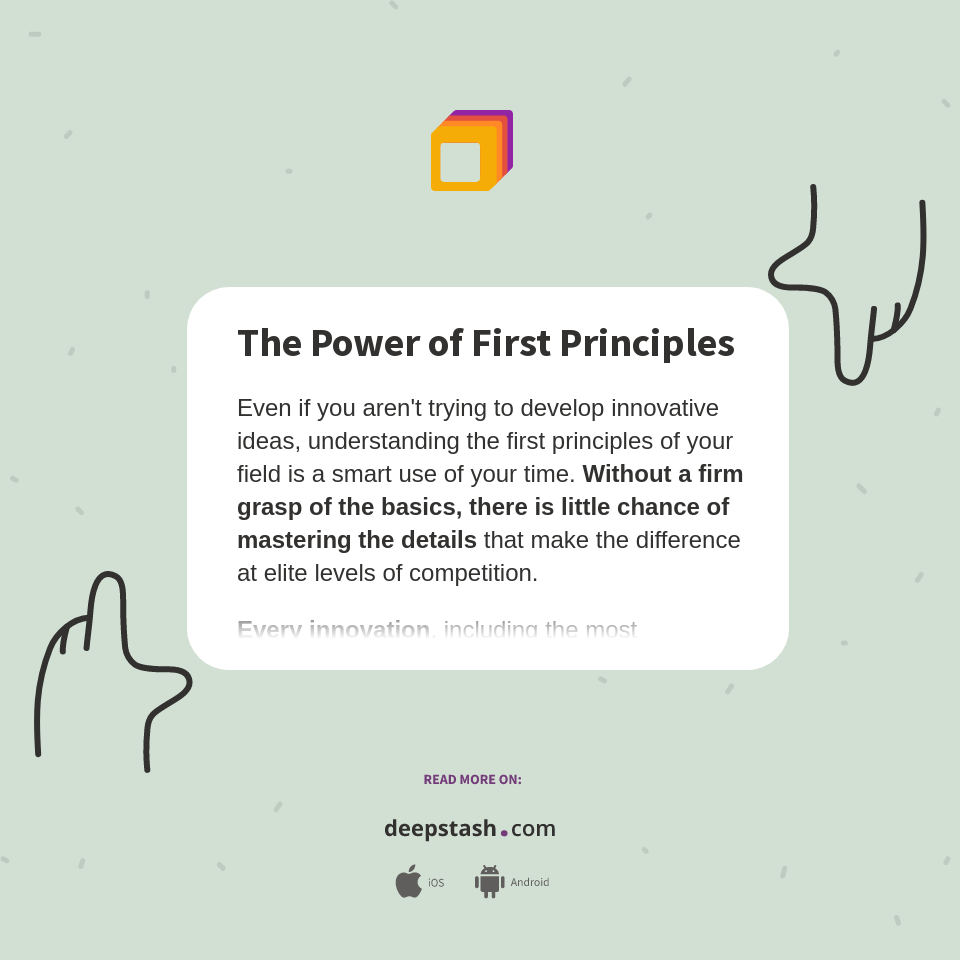 The Power of First Principles - Deepstash