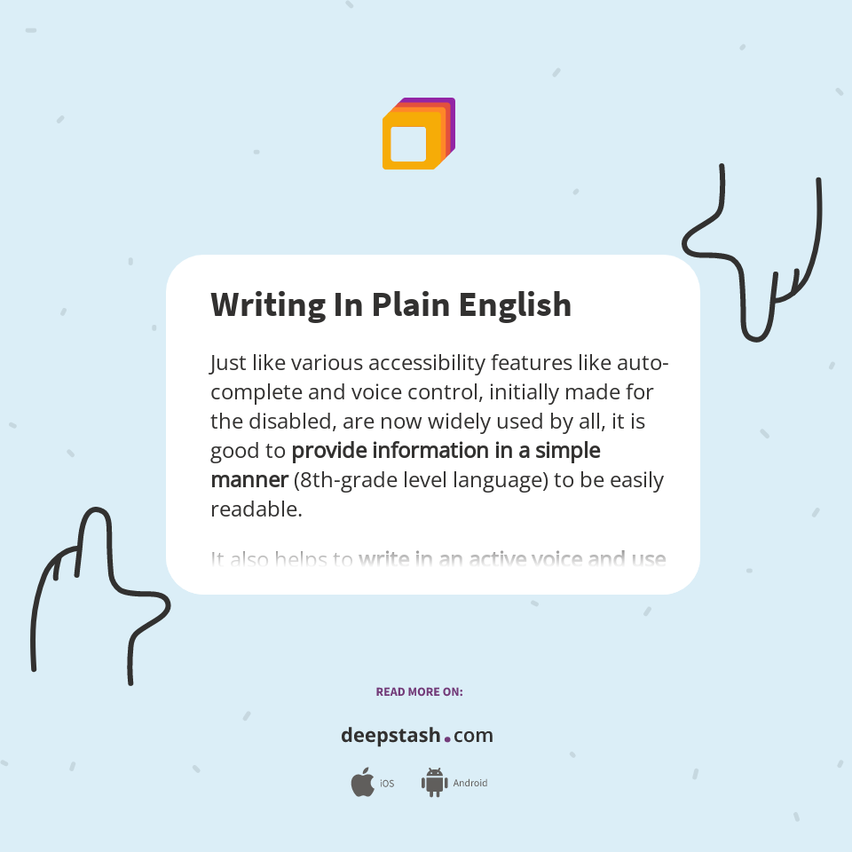 Writing In Plain English - Deepstash