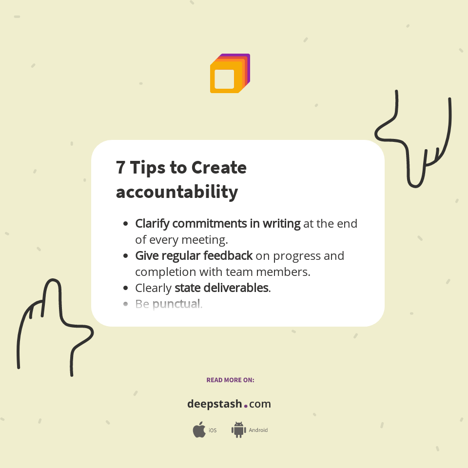 7 Tips to Create accountability - Deepstash