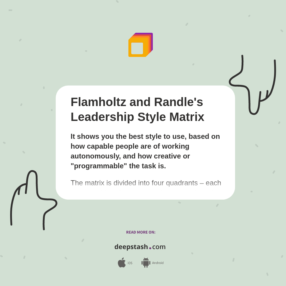Flamholtz and Randle's Leadership Style Matrix - Deepstash