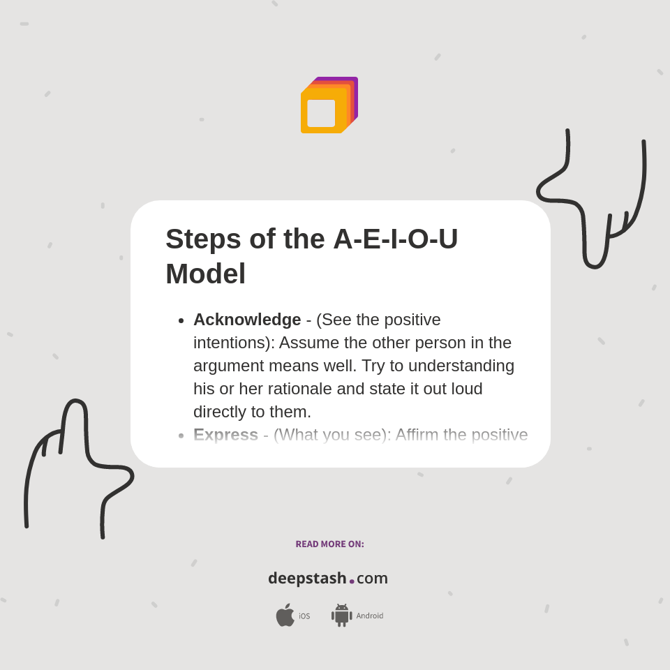 Steps of the A-E-I-O-U Model - Deepstash