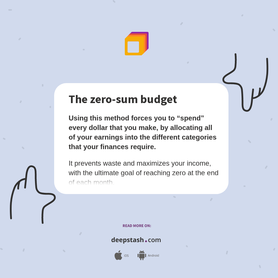 The zero-sum budget - Deepstash The zero-sum budget - Deepstash