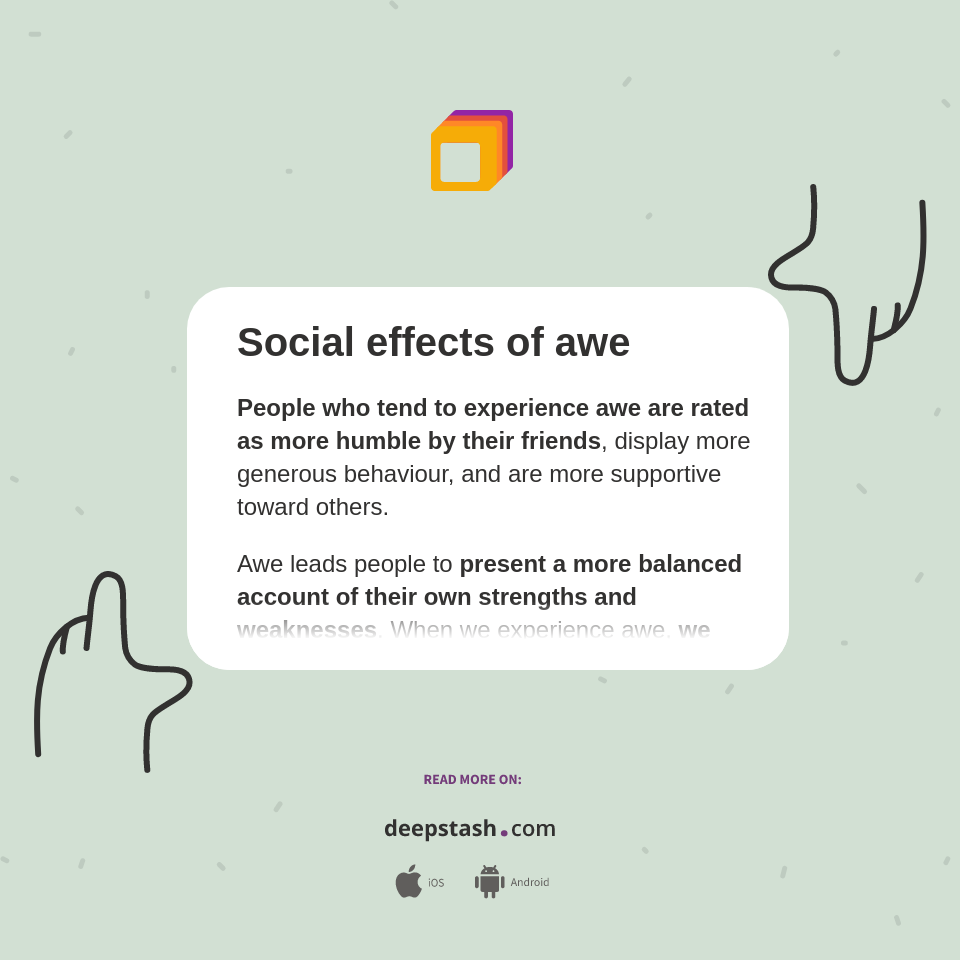Social effects of awe - Deepstash