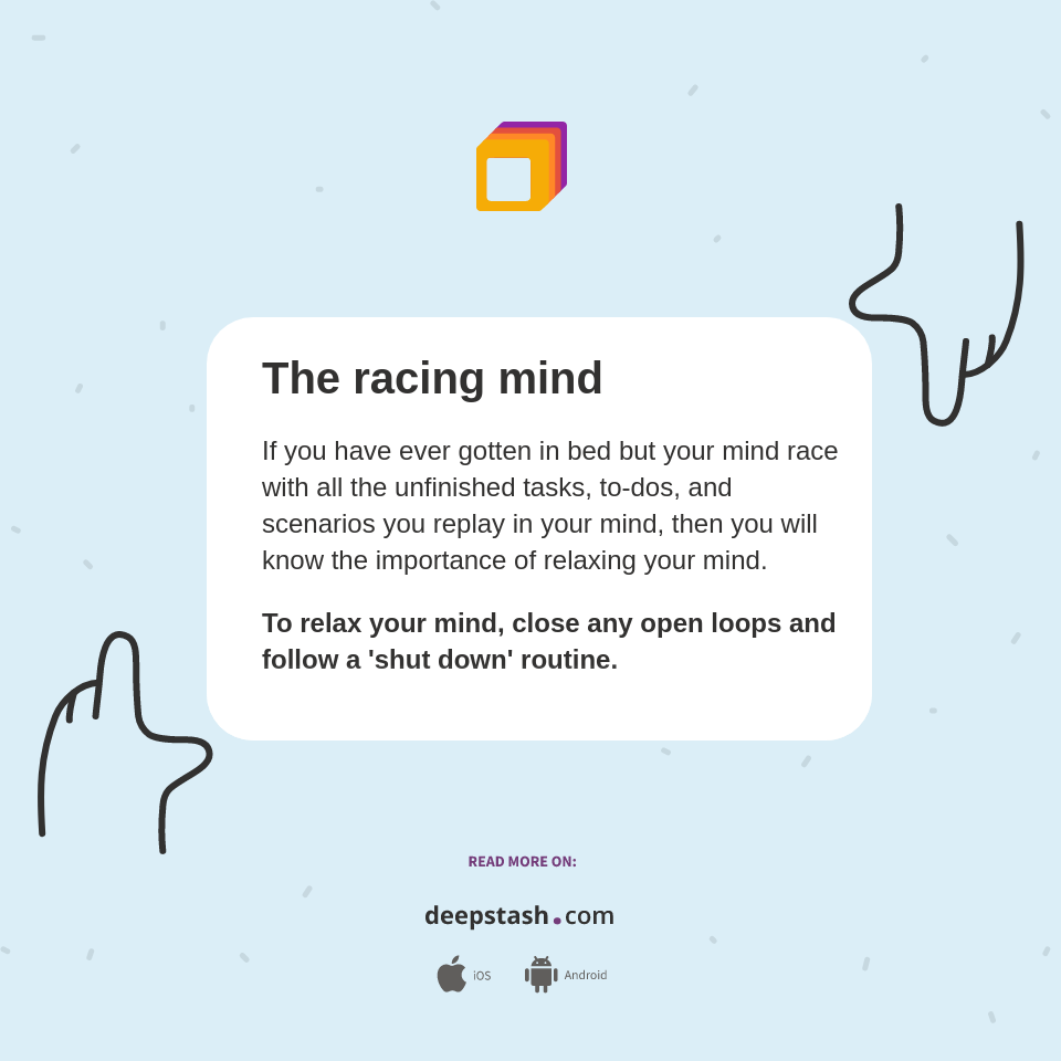 The racing mind - Deepstash