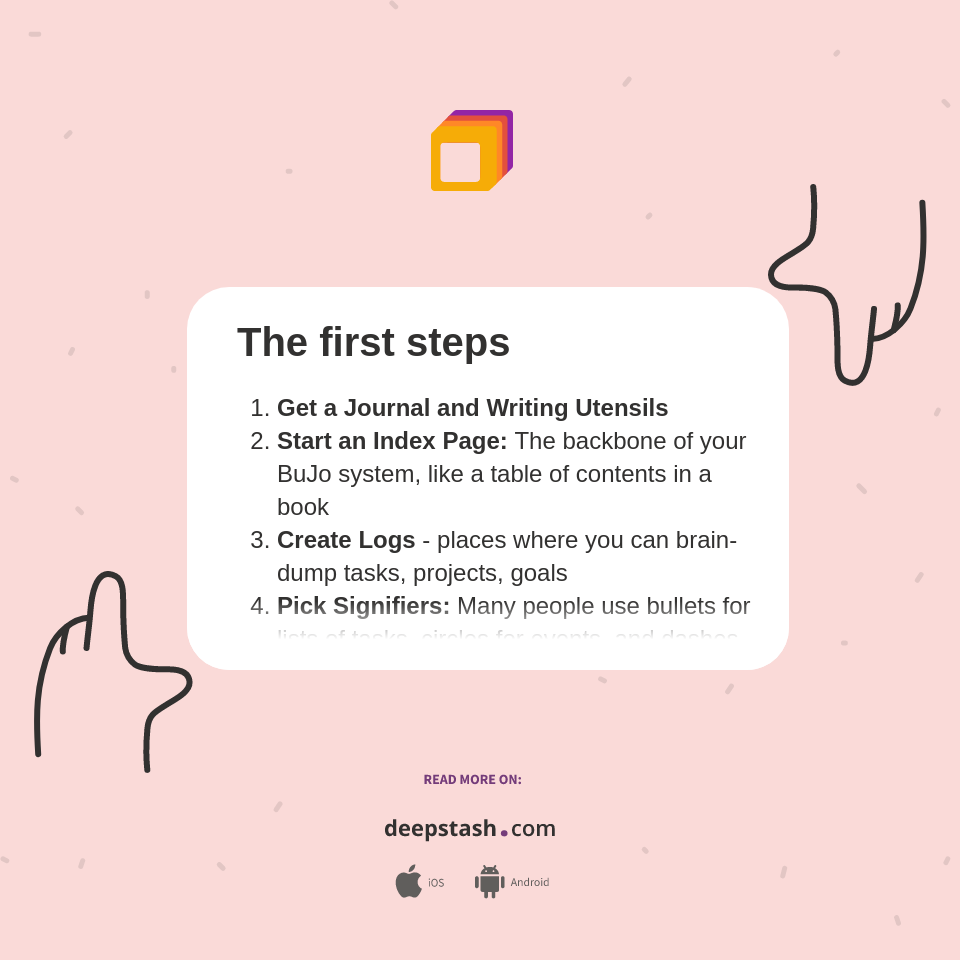 The first steps - Deepstash