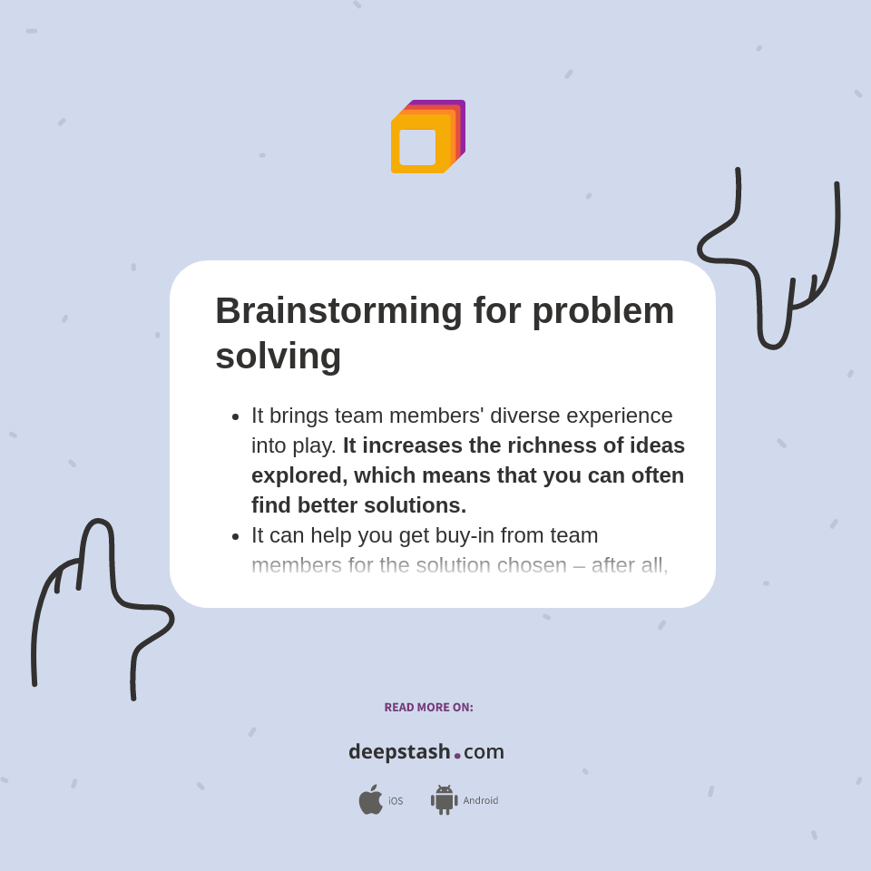 Brainstorming for problem solving - Deepstash