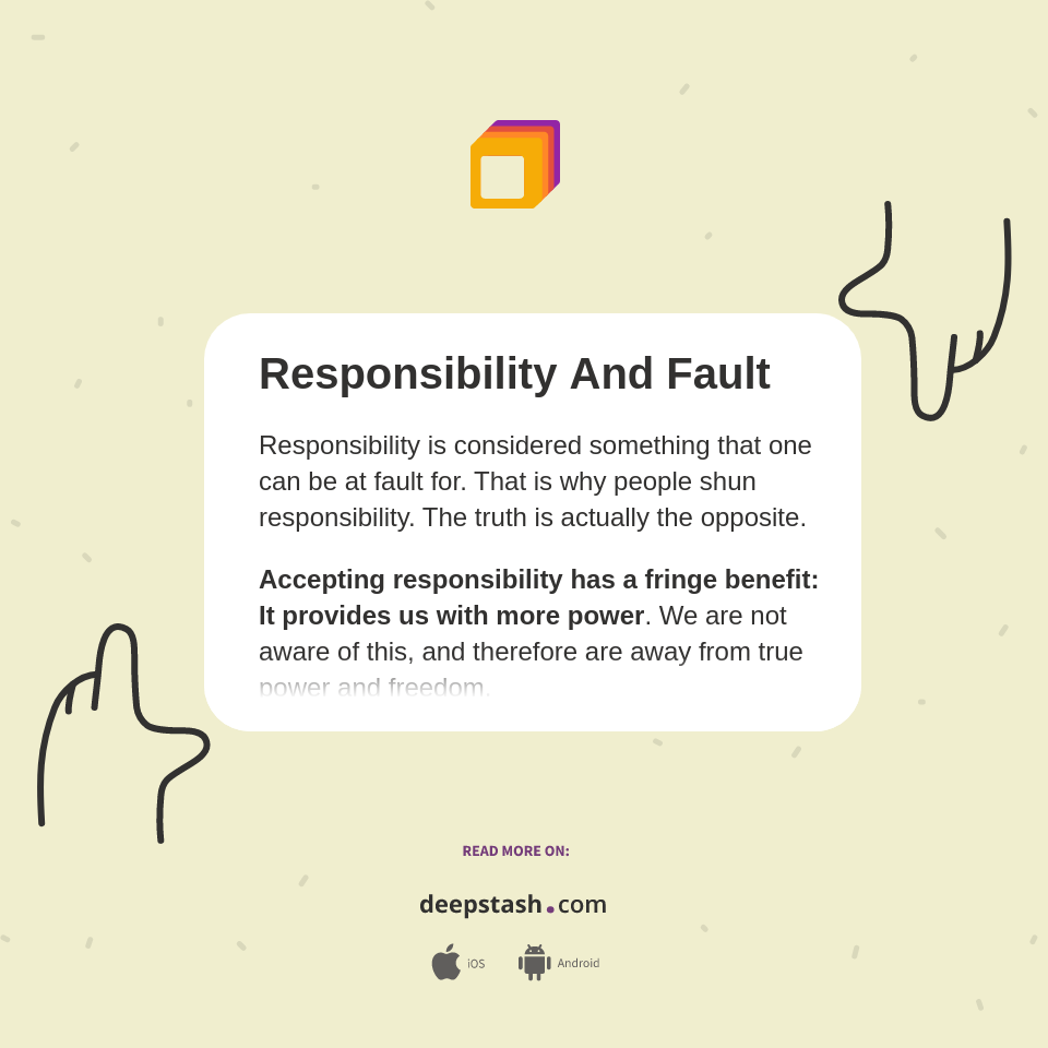 Responsibility And Fault - Deepstash