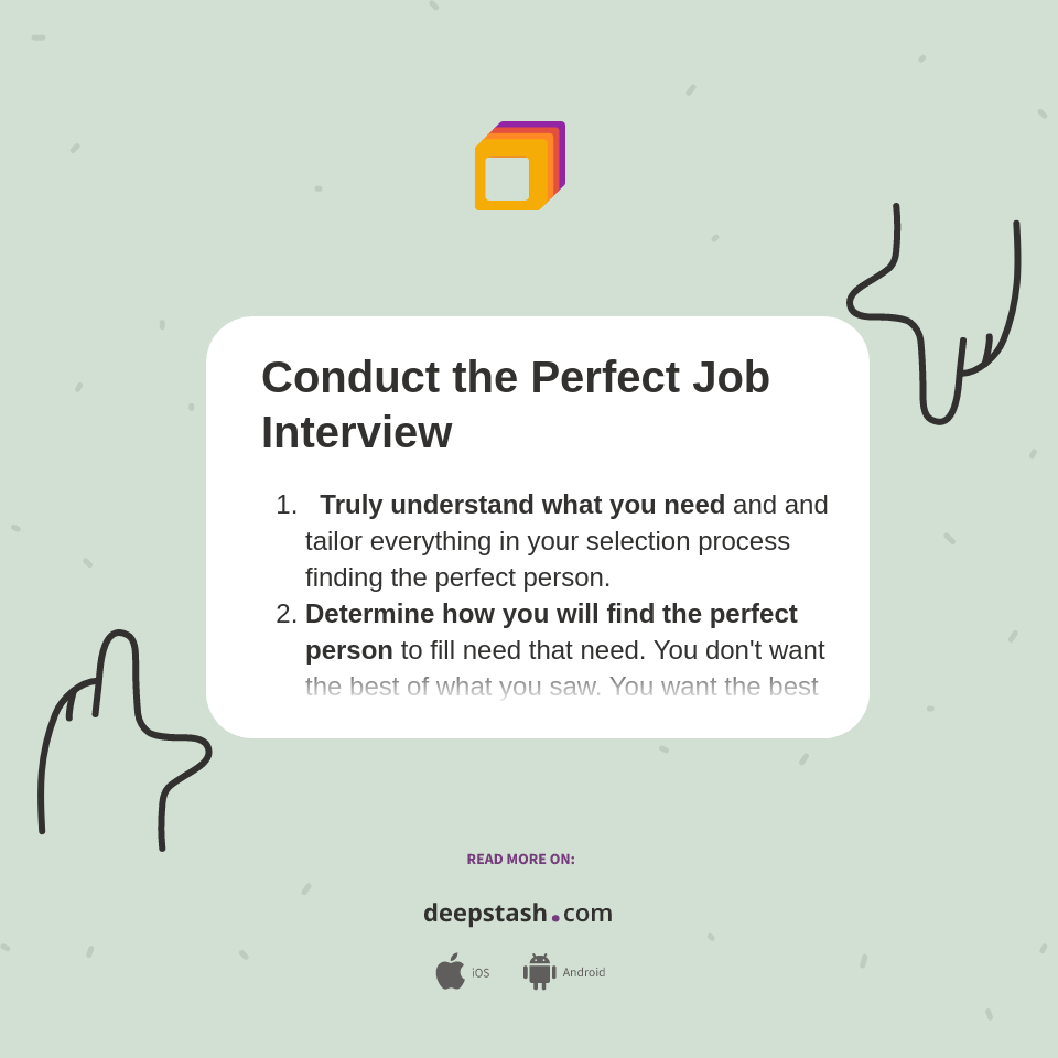 Conduct the Perfect Job Interview - Deepstash