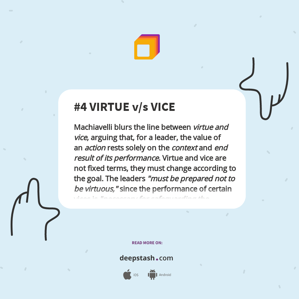 #4 VIRTUE v/s VICE - Deepstash
