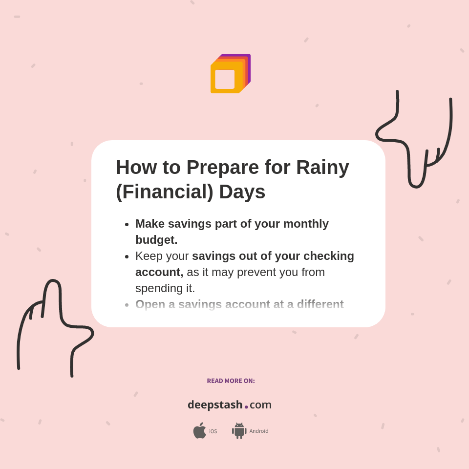 How to Prepare for Rainy (Financial) Days - Deepstash