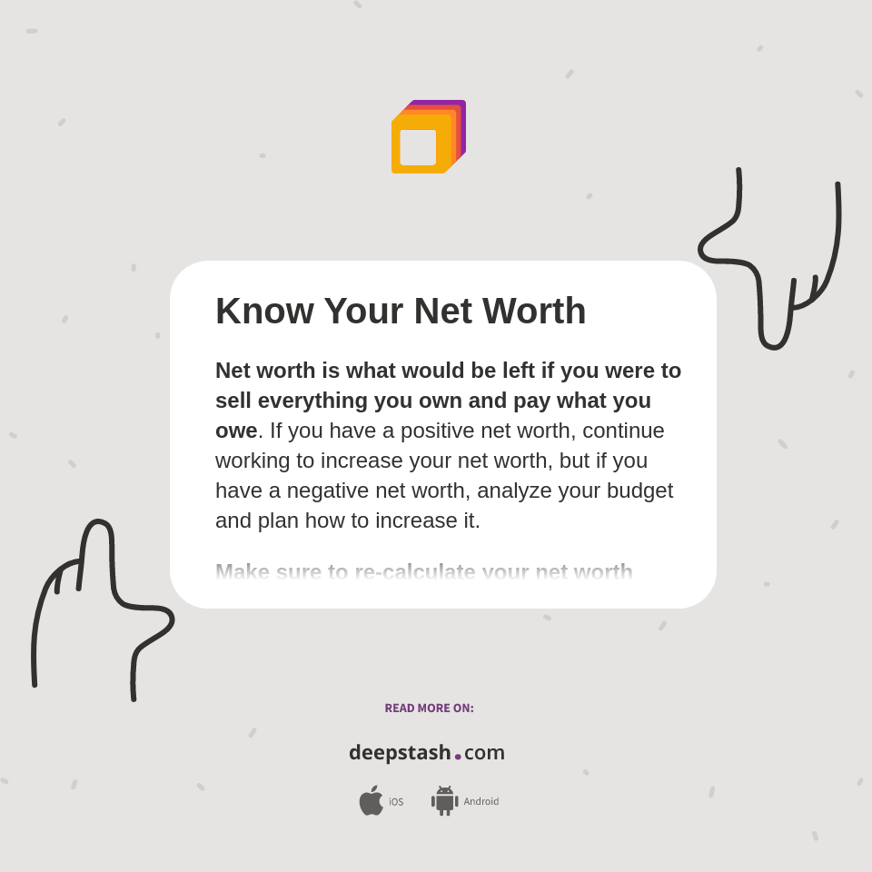 Know Your Net Worth - Deepstash