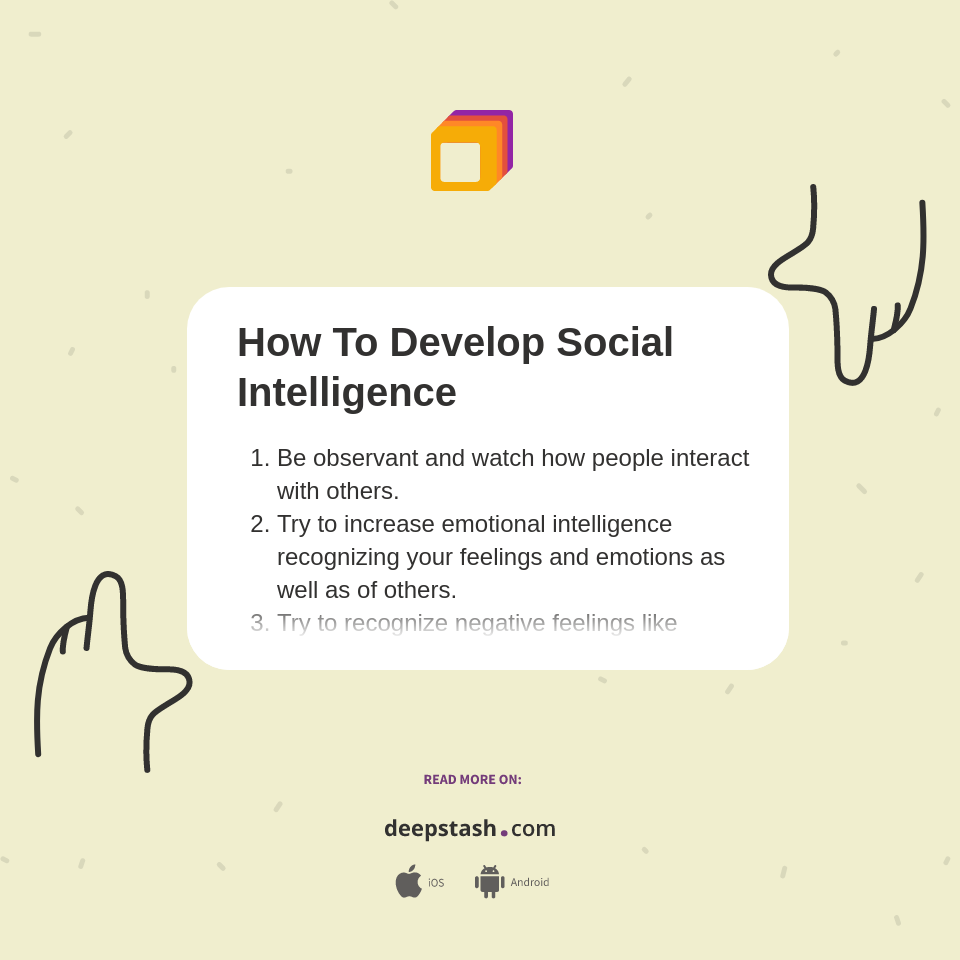 How To Develop Social Intelligence - Deepstash
