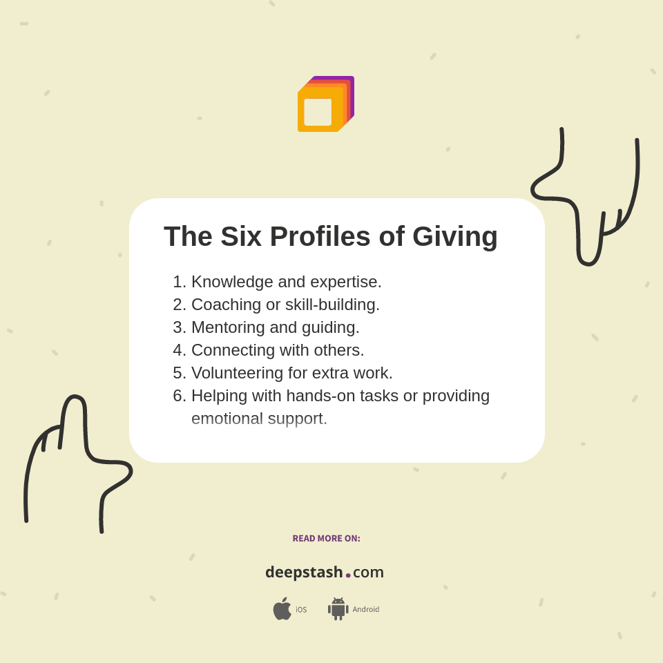The Six Profiles of Giving - Deepstash