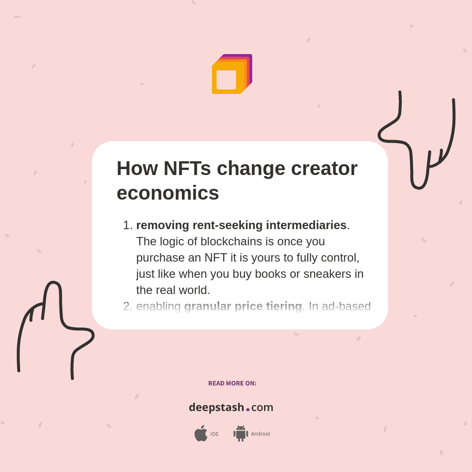 How NFTs change creator economics - Deepstash