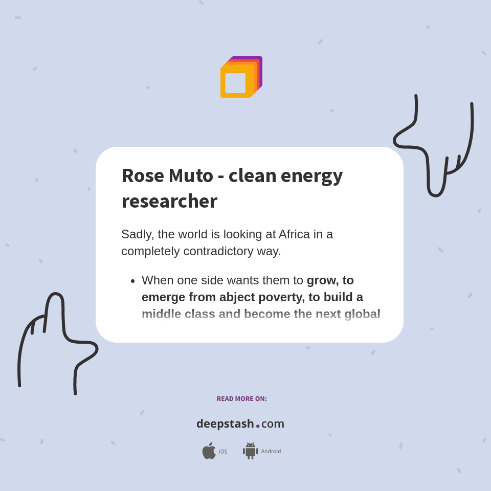 Rose Muto - clean energy researcher - Deepstash