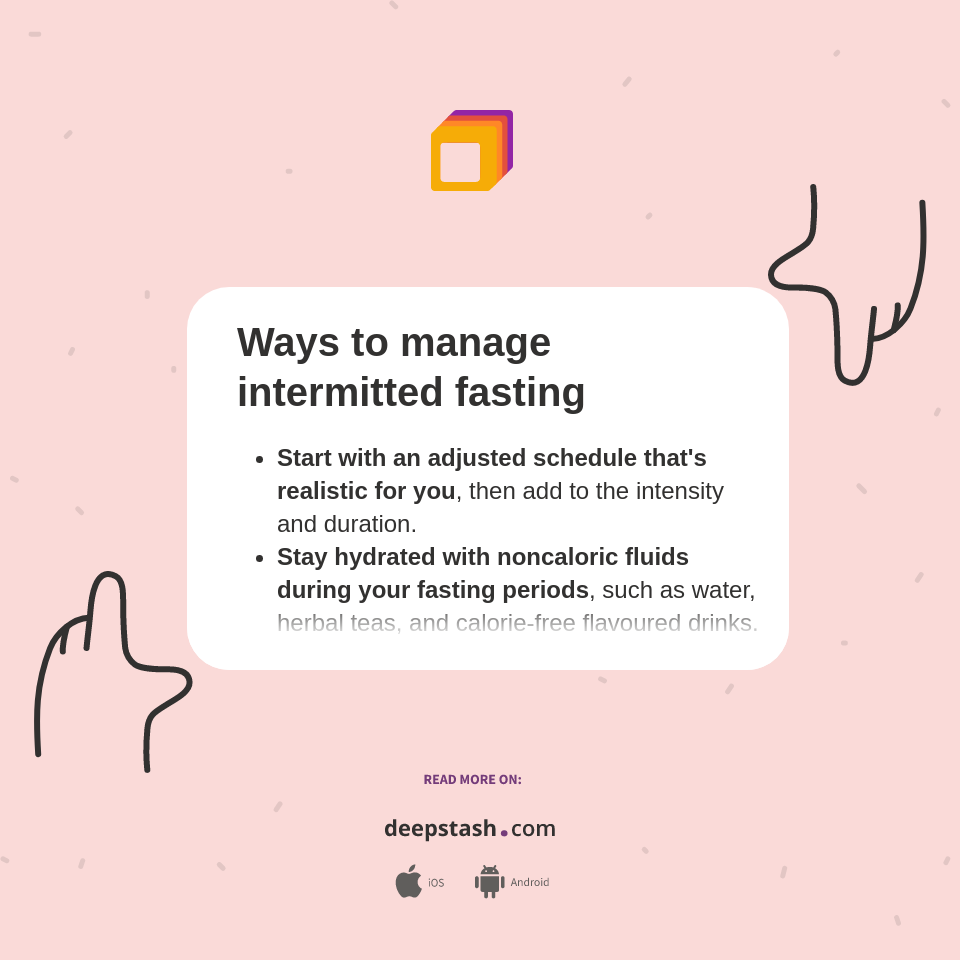 Ways to manage intermitted fasting - Deepstash