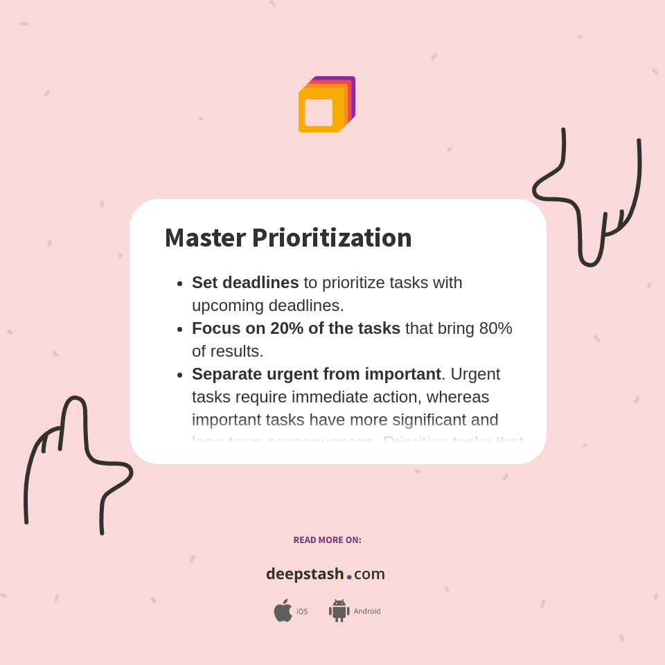 Master Prioritization - Deepstash