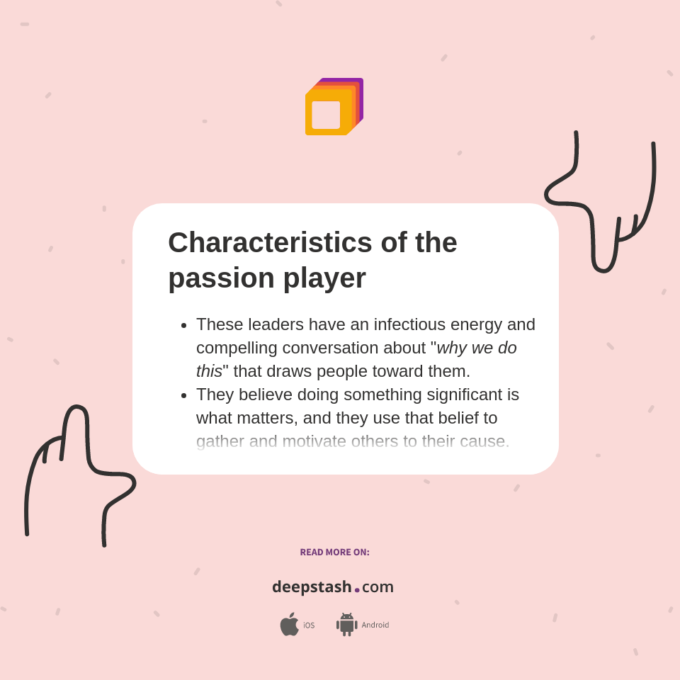 Characteristics of the passion player - Deepstash