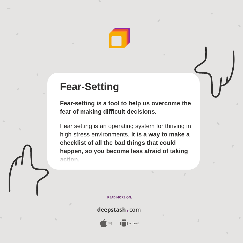 Fear-Setting - Deepstash