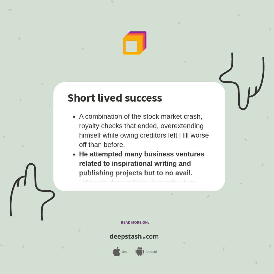 Short lived success - Deepstash