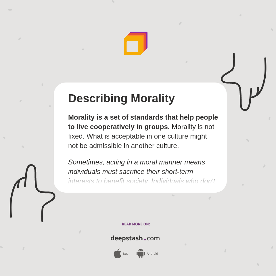 Describing Morality - Deepstash