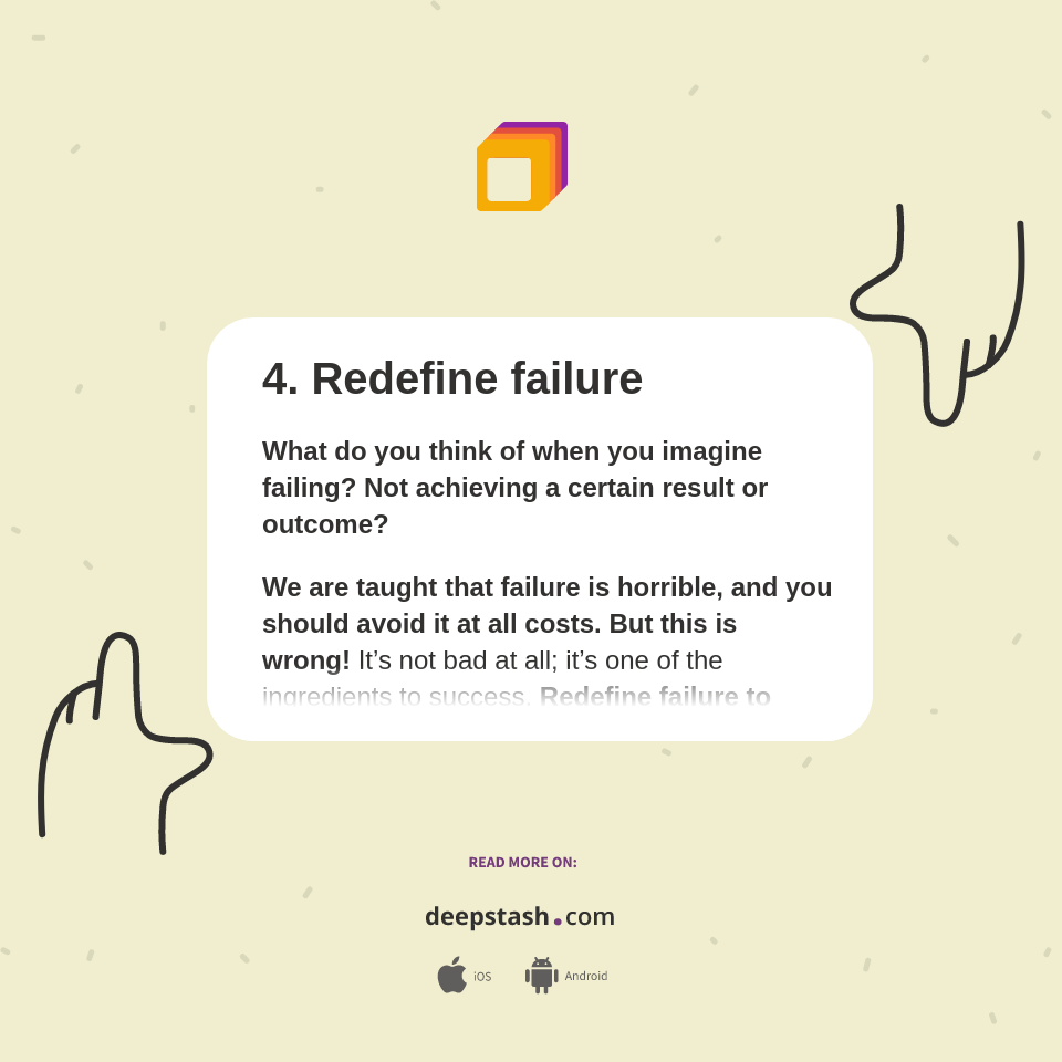 4. Redefine failure - Deepstash