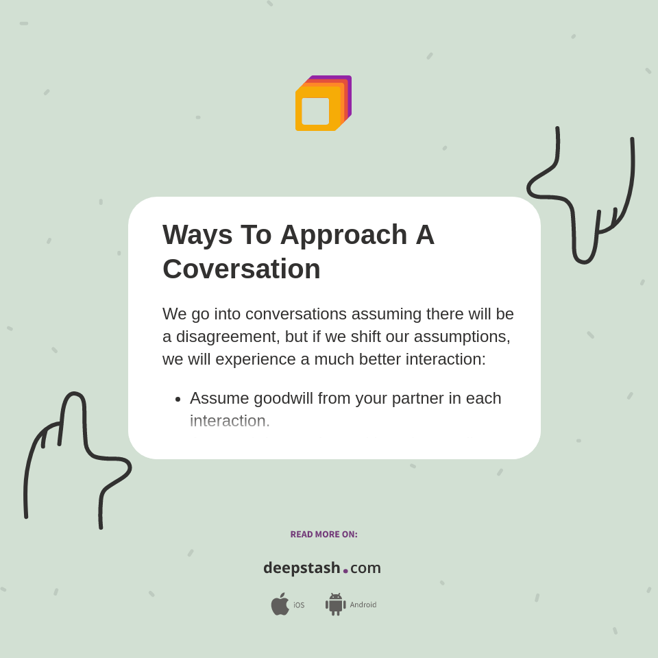 Ways To Approach A Coversation - Deepstash