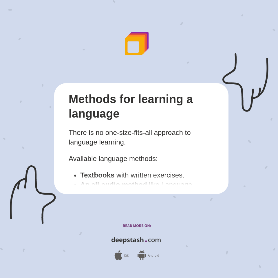 Methods for learning a language - Deepstash