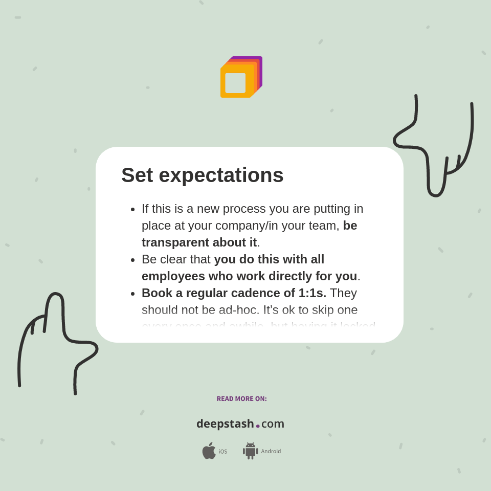 Set expectations - Deepstash