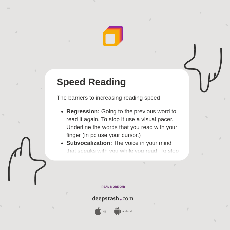 Speed Reading - Deepstash