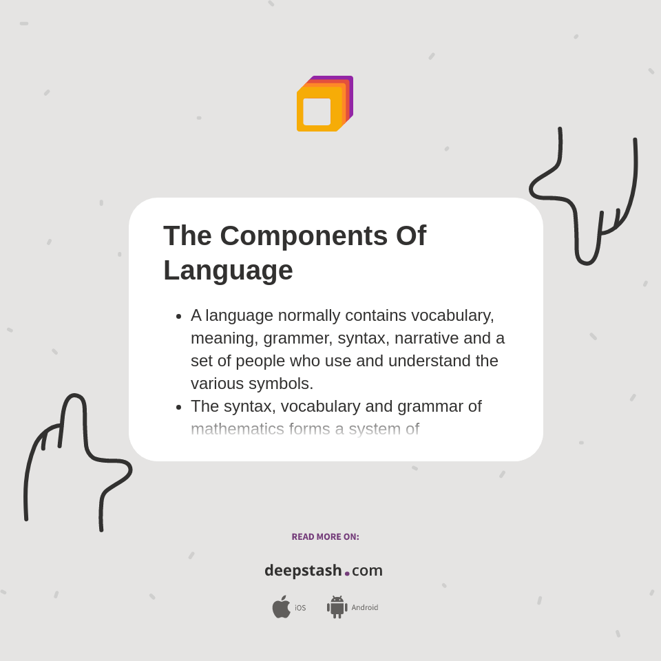 The Components Of Language Deepstash