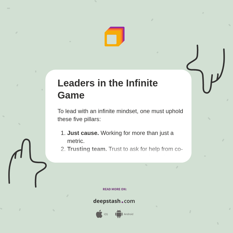 Leaders in the Infinite Game - Deepstash