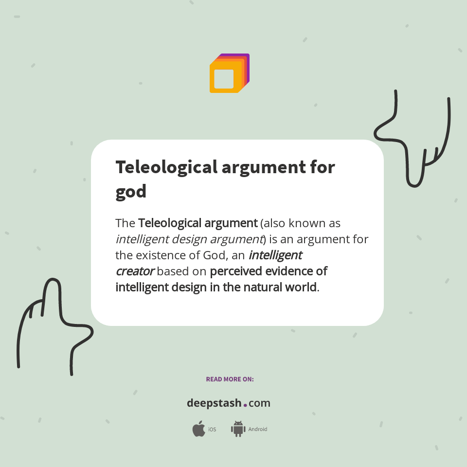 Teleological argument for god - Deepstash