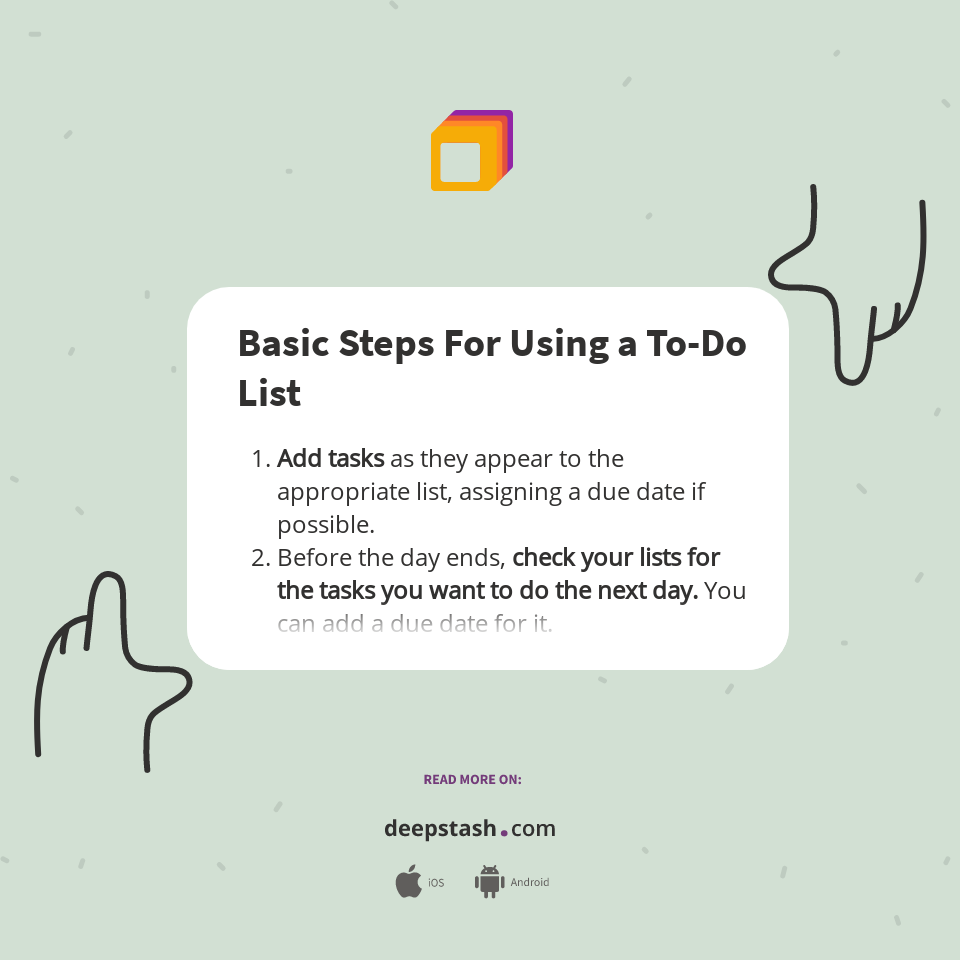 Basic Steps For Using a To-Do List - Deepstash
