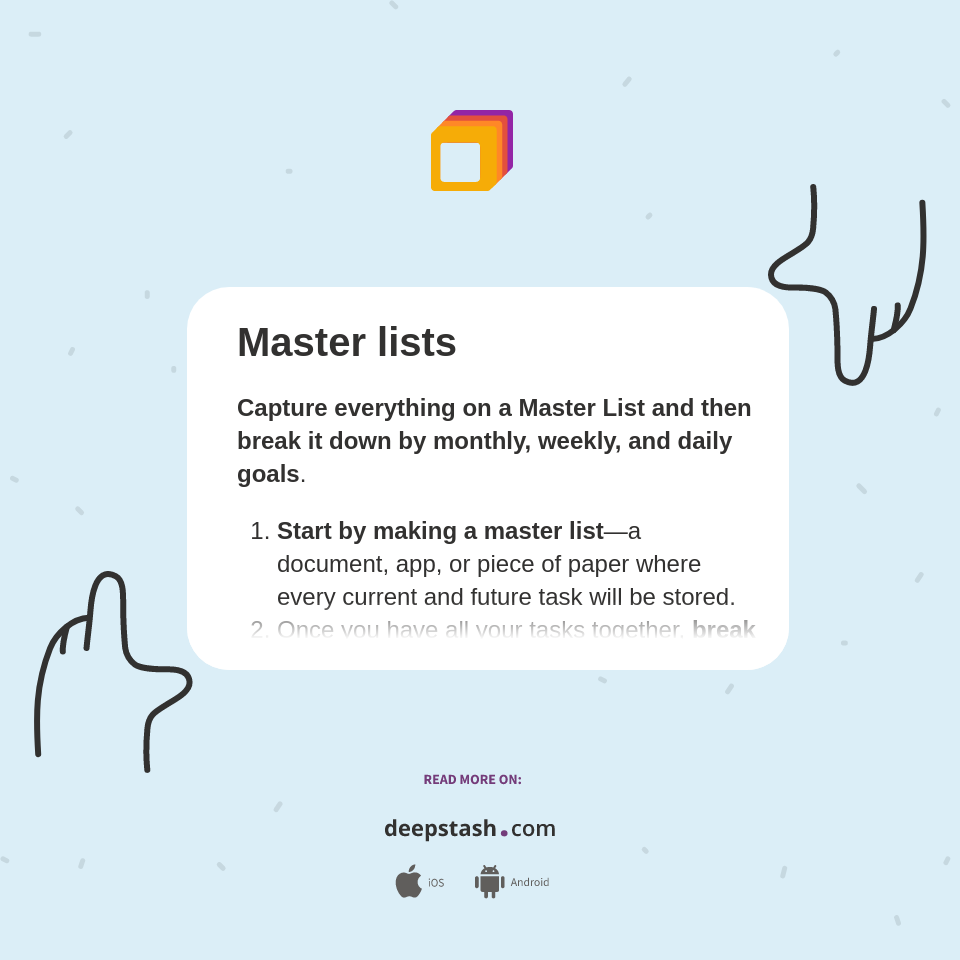 Master lists - Deepstash
