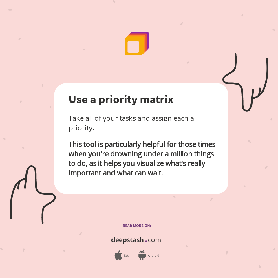 Use a priority matrix - Deepstash