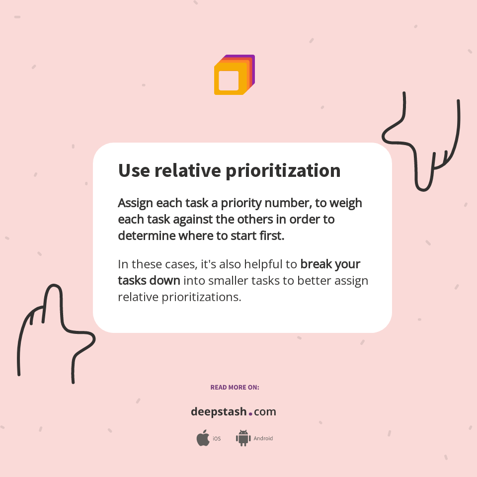 Use relative prioritization - Deepstash