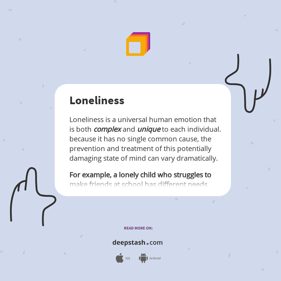 Loneliness - Deepstash