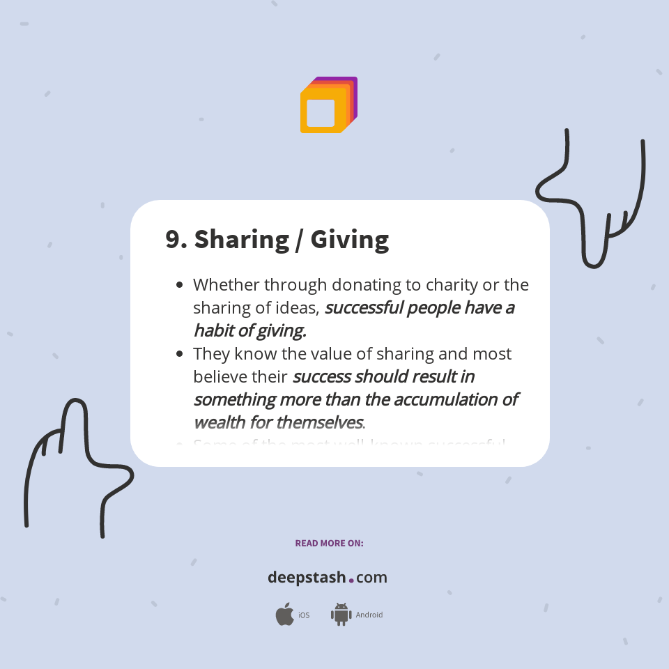 9. Sharing / Giving - Deepstash