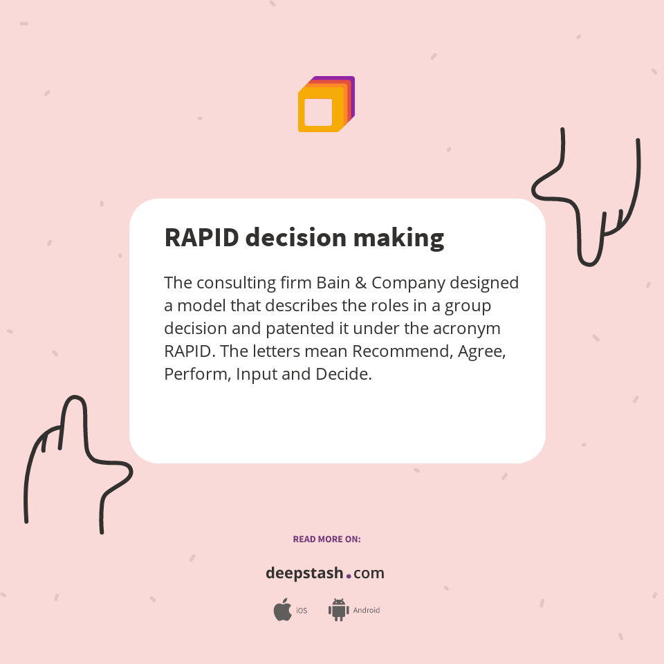 RAPID decision making - Deepstash