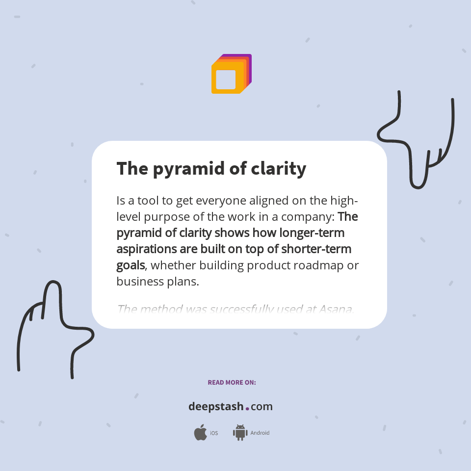 The pyramid of clarity - Deepstash