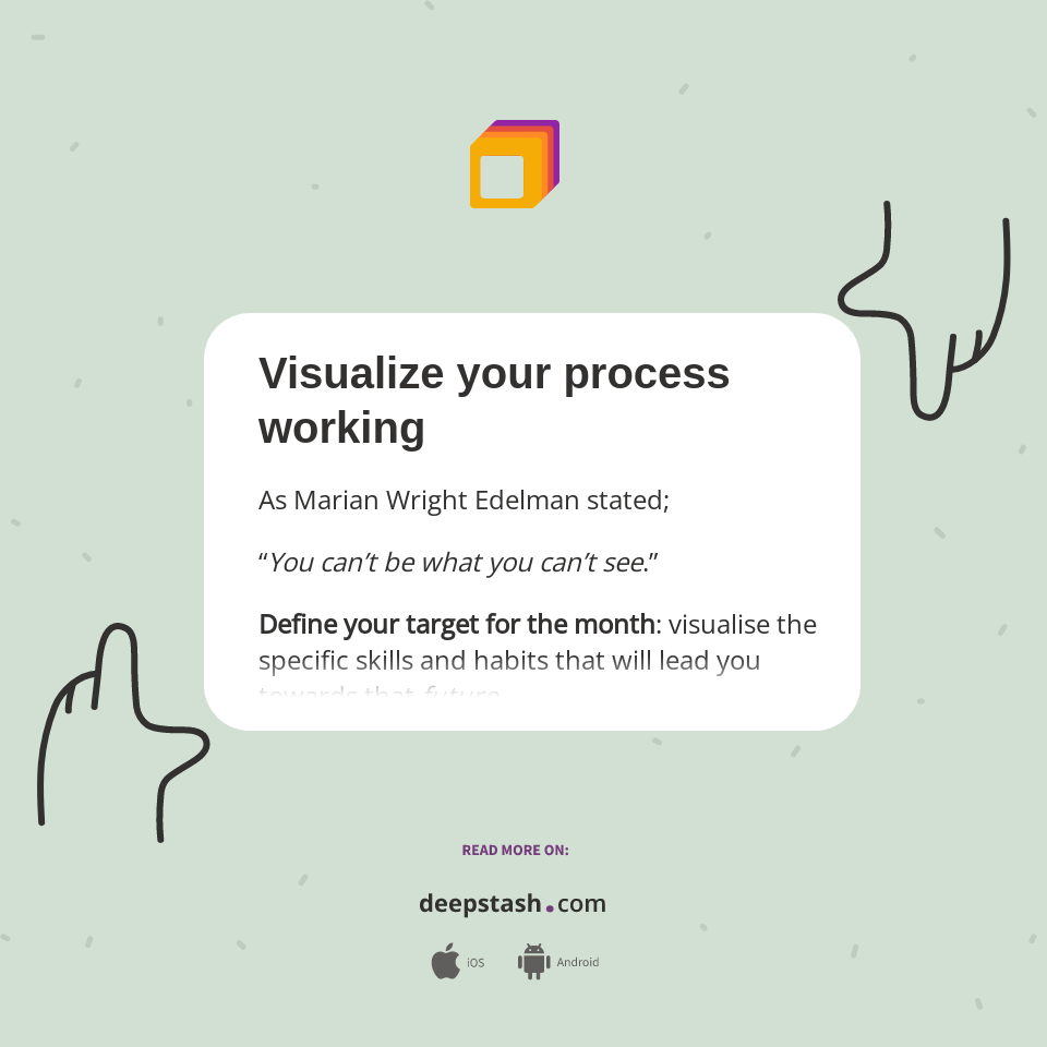 Visualize your process working - Deepstash