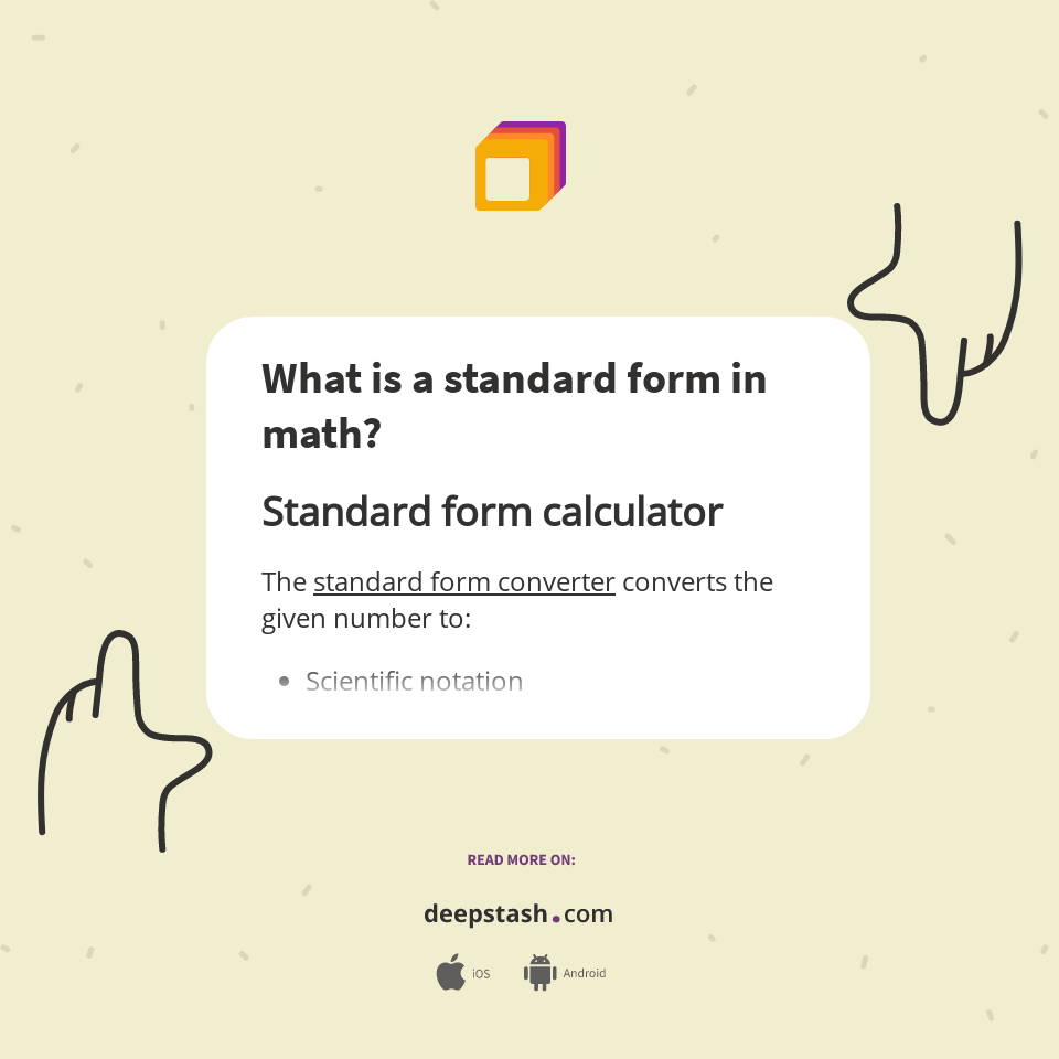 What Is A Standard Form In Math Deepstash