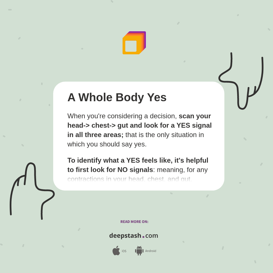 A Whole Body Yes - Deepstash