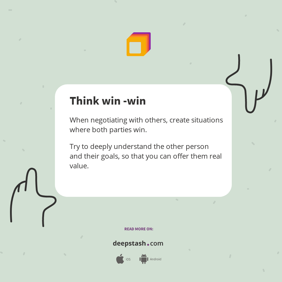 Think win -win - Deepstash