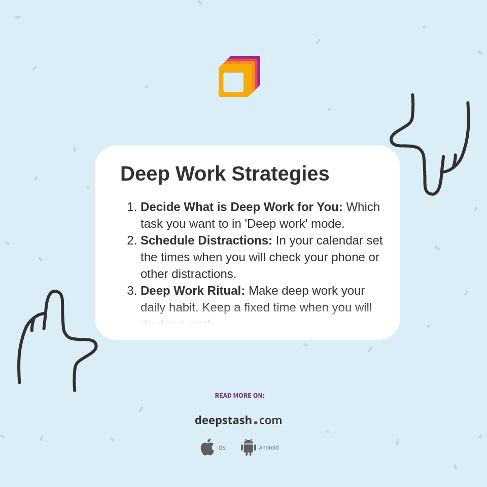 Deep Work Strategies - Deepstash