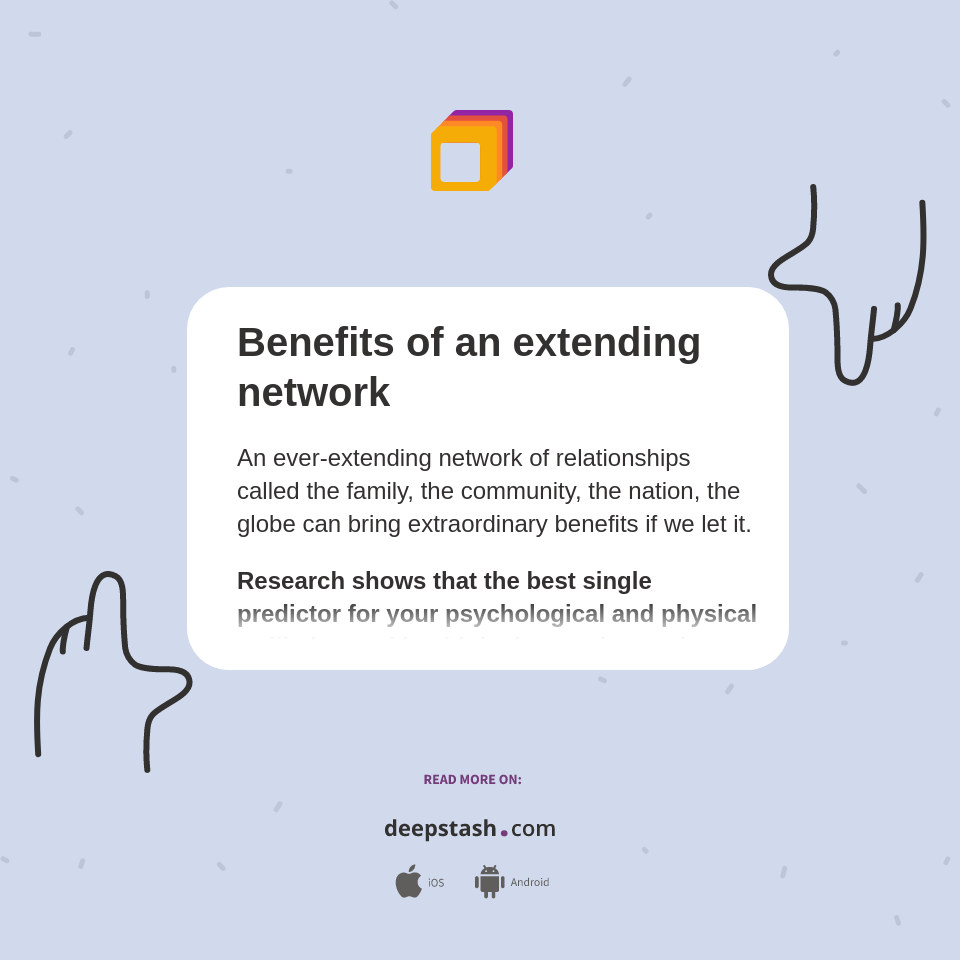 Benefits of an extending network - Deepstash