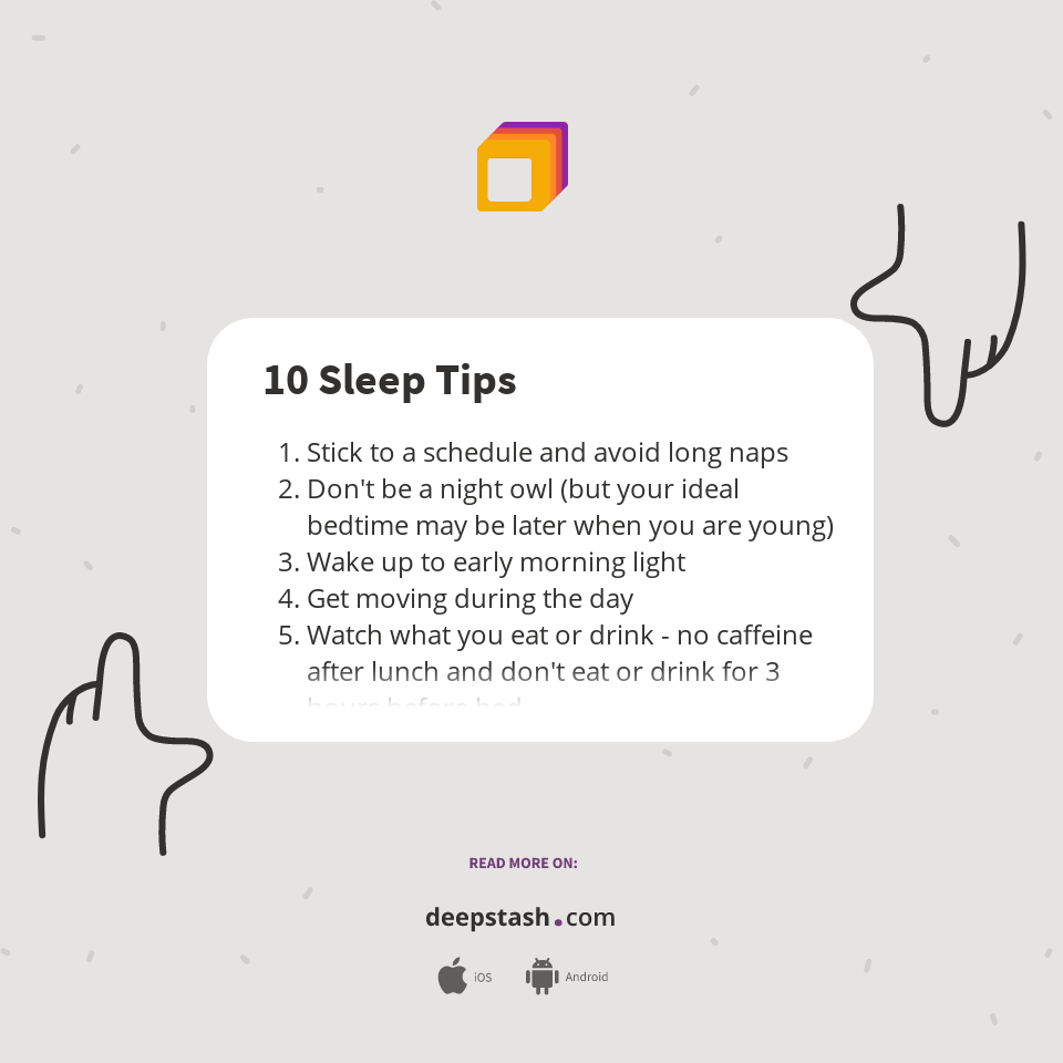10 Sleep Tips - Deepstash