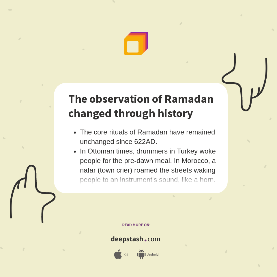 The observation of Ramadan changed through history - Deepstash