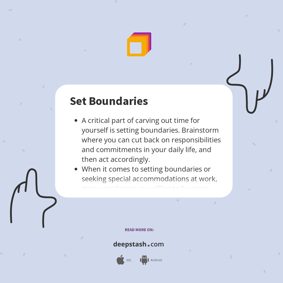 Set Boundaries - Deepstash